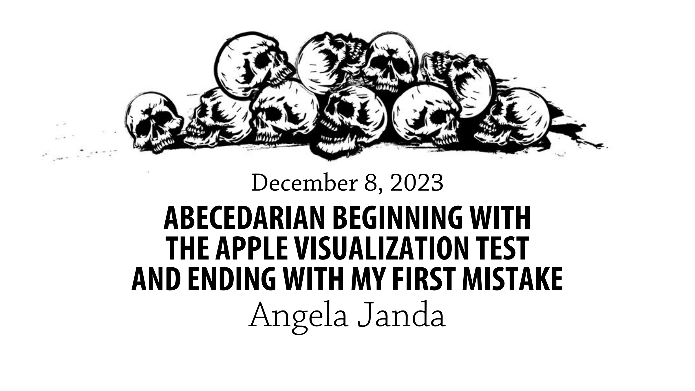 HAD :: ABECEDARIAN BEGINNING WITH THE APPLE VISUALIZATION TEST AND ...